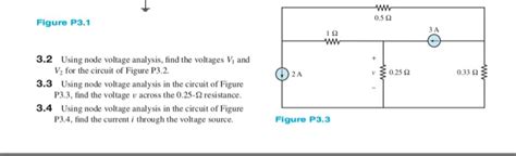 Solved Figure P V Using Node Voltage Analysis Chegg