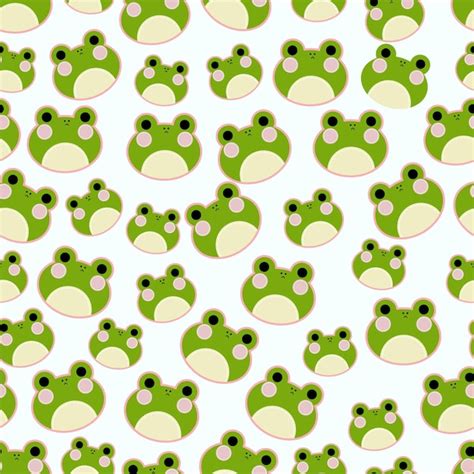 Premium Vector Cute Delicate Seamless Frog Little Frog Pattern