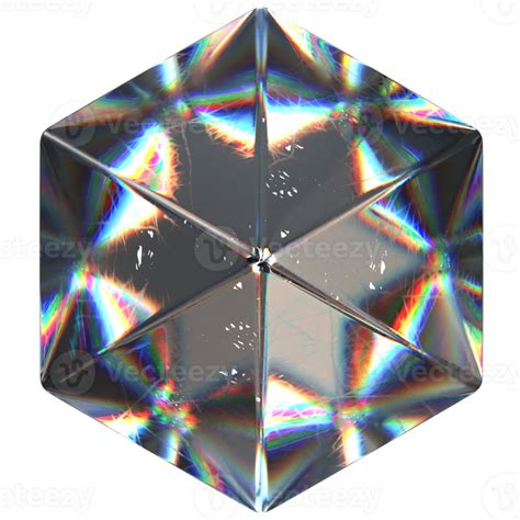 3D Icon Of A Glass Hex Cube 56250095 PNG