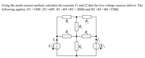 solved using the mesh current method calculate the currents
