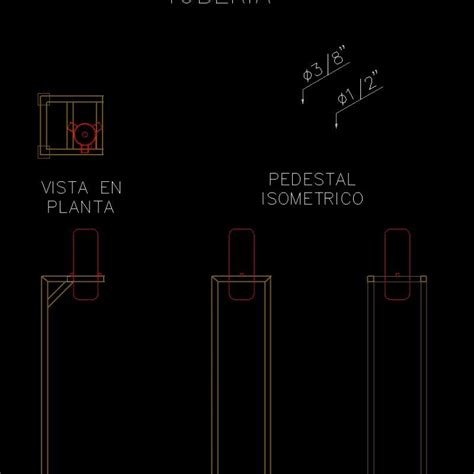 Pedestal Dwg Block For Autocad • Designs Cad