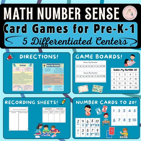 Number Sense Math Games Pre K Kindergarten First Grade Numeracy Centers