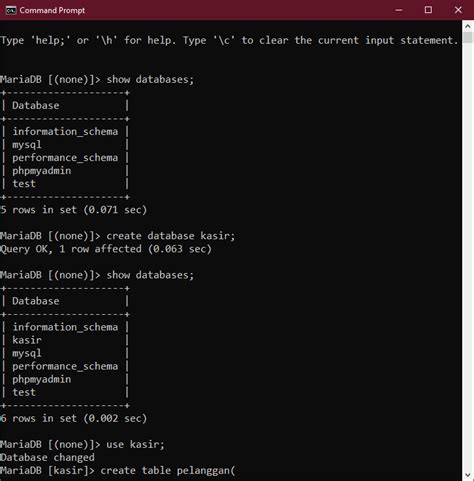 2 Create DB Table Struktur Tabel In Database Inun S