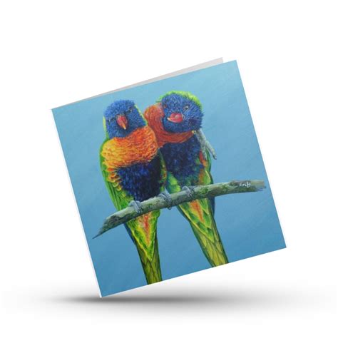 Greeting Card Rainbow Lorikeets Shop World Parrot Trust