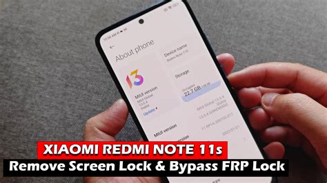 XIAOMI REDMI NOTE 11s Remove Screen Lock Bypass FRP Lock ICTfix