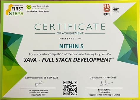 Nithin S On Linkedin Training Java Development