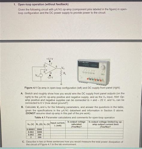 Solved Open Loop Operation Without Feedback Given The Chegg