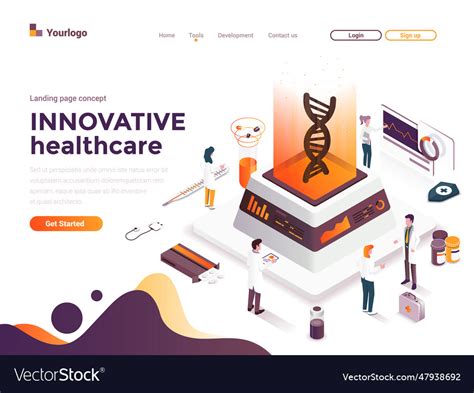 Flat Color Modern Isometric Concept Innovative Vector Image