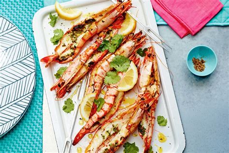 Butterflied Prawns With Chilli And Coriander Recipes Delicious Au