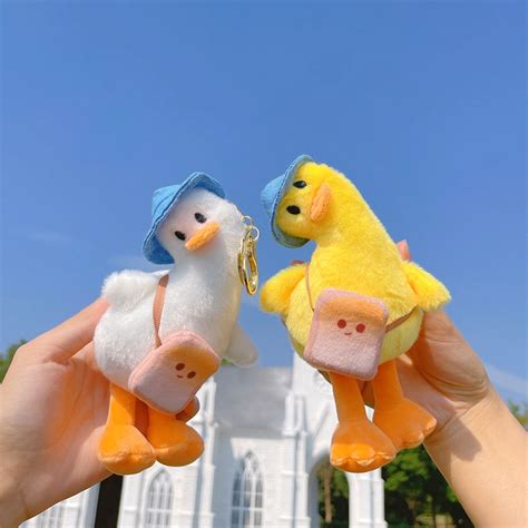 갸우뚱 오리 갸우뚱 오리 차키키링 자동차키홀더링 에어팟 가방 인형 키링 위시버킷