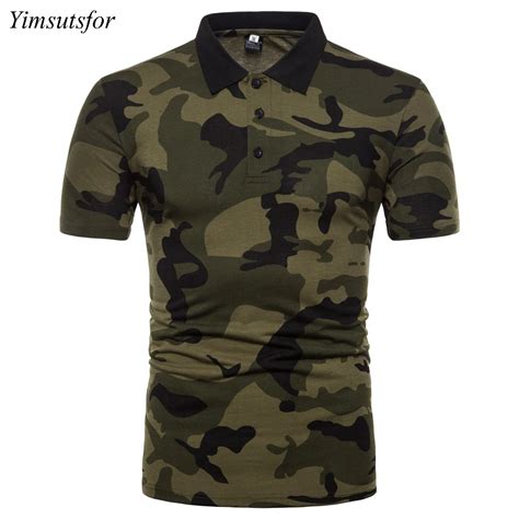 Yimsutsfor Camouflage Designer Men Polo Shirt Short Sleeve 2018 Summer