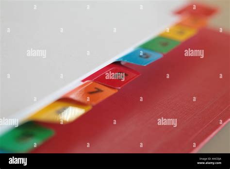 Folder Page Dividers Stock Photo Alamy
