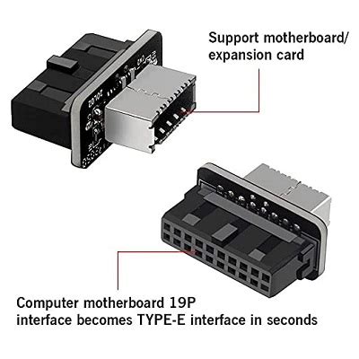 Front Panel Socket Key A Type E To USB Pin Header Adapter