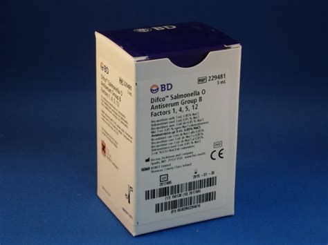 Bd Salmonella Och Shigella Typing Antisera Salmonella O Antiserum Grupp