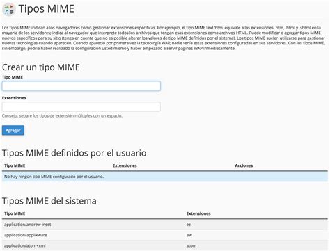 Tipos MIME Hostsuar