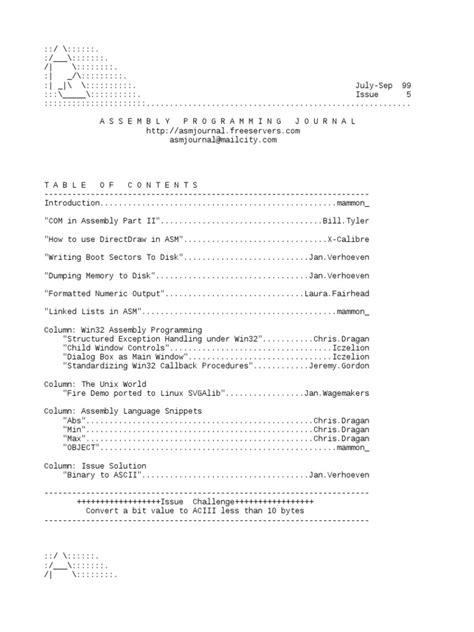 Assembly Programming Journal 5 Pdf Component Object Model Pointer