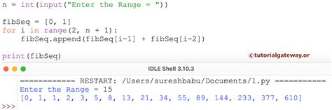 Python Fibonacci Series Program
