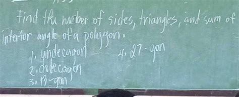 Find The Nuter Of Sides Triangles And Sum Of StudyX