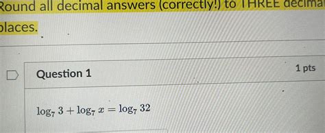[answered] round all decimal answers correctly to three decimal places