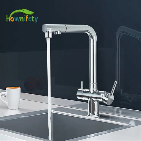 Черный выдвижной кухонный кран с фильтром Aliexpress