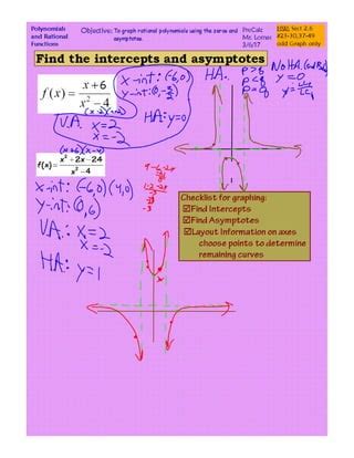 Rational Function Graphs PDF Physics Science
