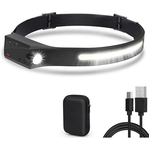 Linterna Frontal Superbrillante 350 Lúmenes Con Sensor De 4 Modos