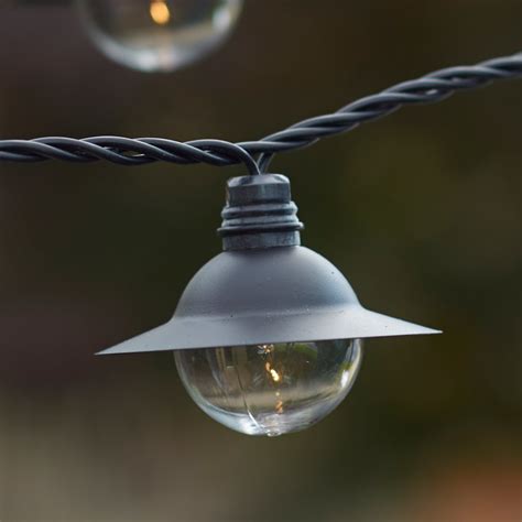 10 Count Black Shade Cord String Lights Lighting Primitive Decor