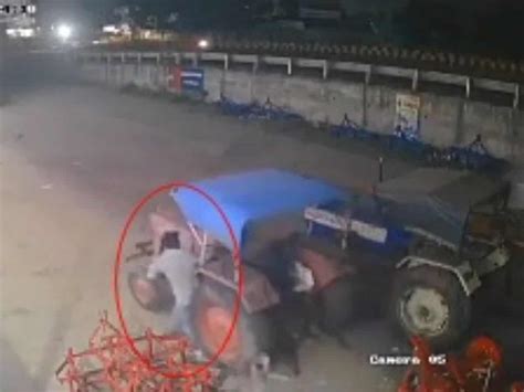 Gujarat Video Of Man Stealing Tractor From Showroom Goes Viral