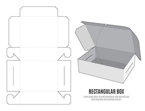 Free Vector Flat Design Of Box Die Cut Template Box Template Box