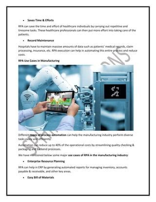 Robotics Process Automation Use Cases Pdf