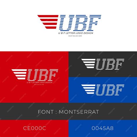 Premium Vector Vector File Fully Editable Ubf Letter Logo Design Font Montserrat With Color