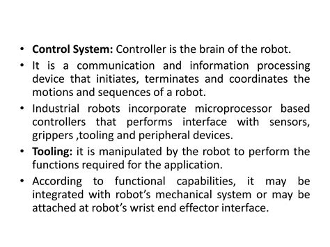 Robotics Pptpptx Robotics Technology And Computing
