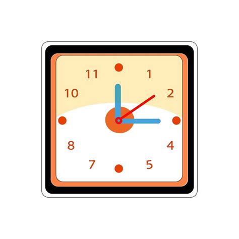 Square Wall Clock Vector Art Icons And Graphics For Free Download