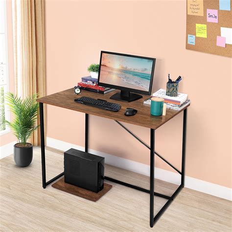 ABOUT SPACE Computer Table With CPU Stand Engineered Wood Modern Spacious Desktop Unique
