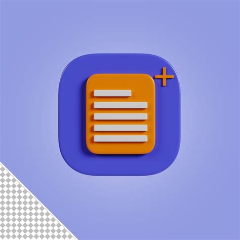 Premium PSD Icon D Render New Task