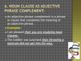 Noun Clause Functions PPTX