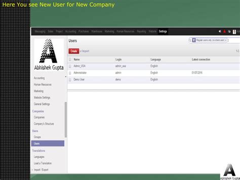 Odoo Multi Company PPT