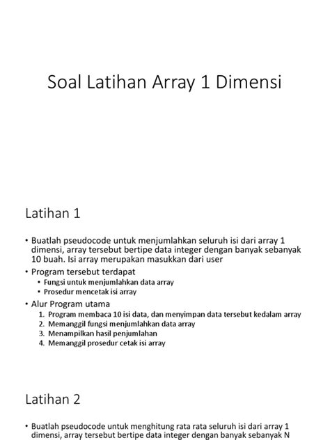 soal latihan array 1 dimensi pdf