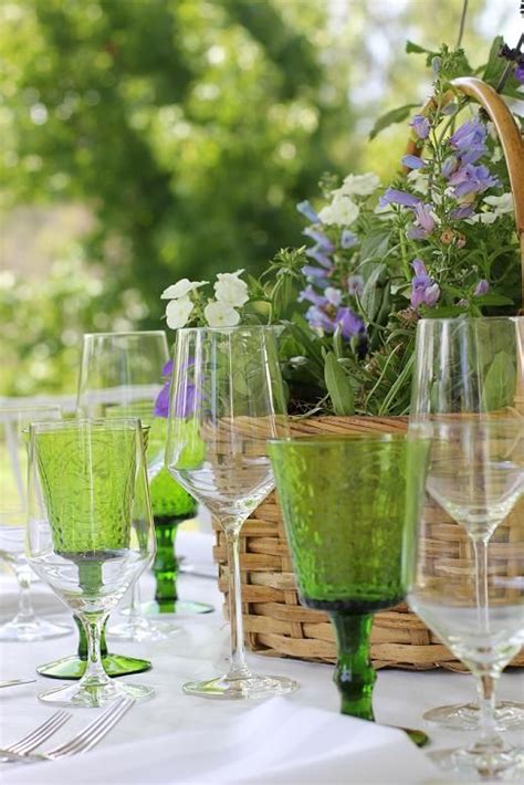 Green Vintage Glassware
