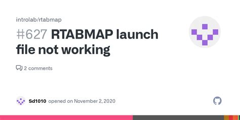 rtabmap launch file not working · issue 627 · introlab rtabmap · github