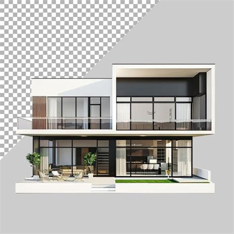 투명한 배경에 고립 된 모 디자인의 럭셔리 하우스 Png 프리미엄 Ai 생성 Psd