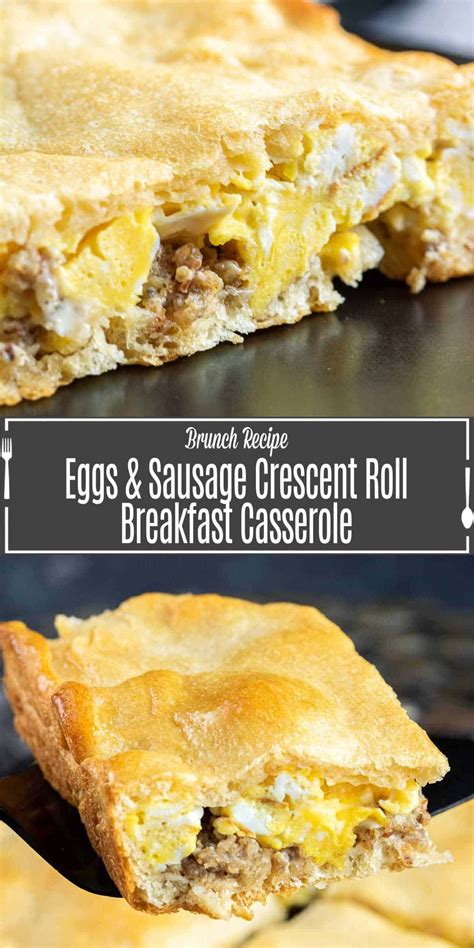 Easy Eggs And Sausage Crescent Roll Breakfast Casserole Recipe