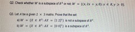 solved vector spaces subspaces basis and dimension q1