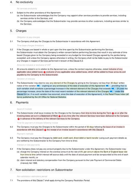 Subcontractor Framework Agreement Basic Docular