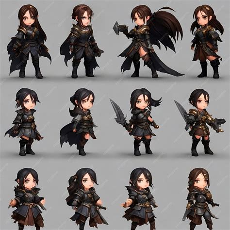 Hoja De Sprites Del Juego Npc Rpg Foto Premium