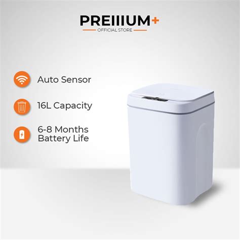 Premium Extra Large Smart Automatic Touchless Motion Sensor Dustbin Electronic Hang Trash Bin