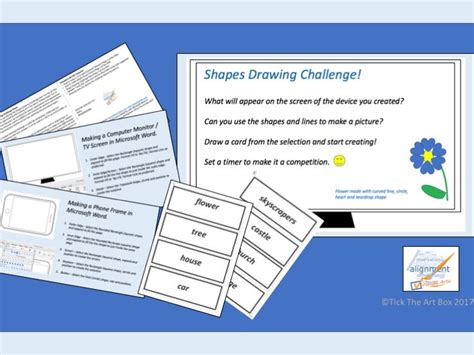Shapes Drawing Challenge Using Ict Teaching Resources