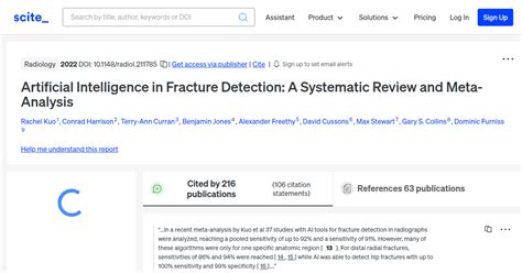 Artificial Intelligence In Fracture Detection A Systematic Review And Meta Analysis
