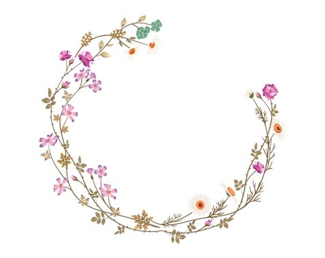 Clip Art Circle Flower Border At Jaclyn Dotson Blog