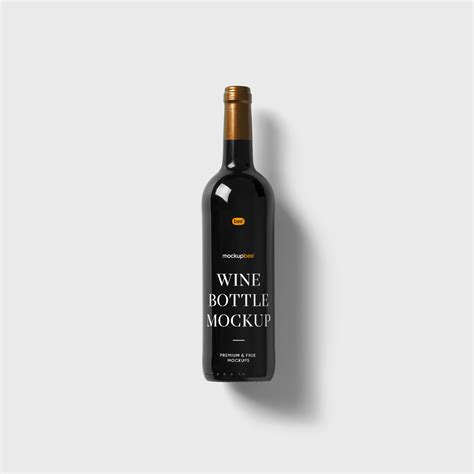 Wine Bottle Free Mockup — Free Mockup World